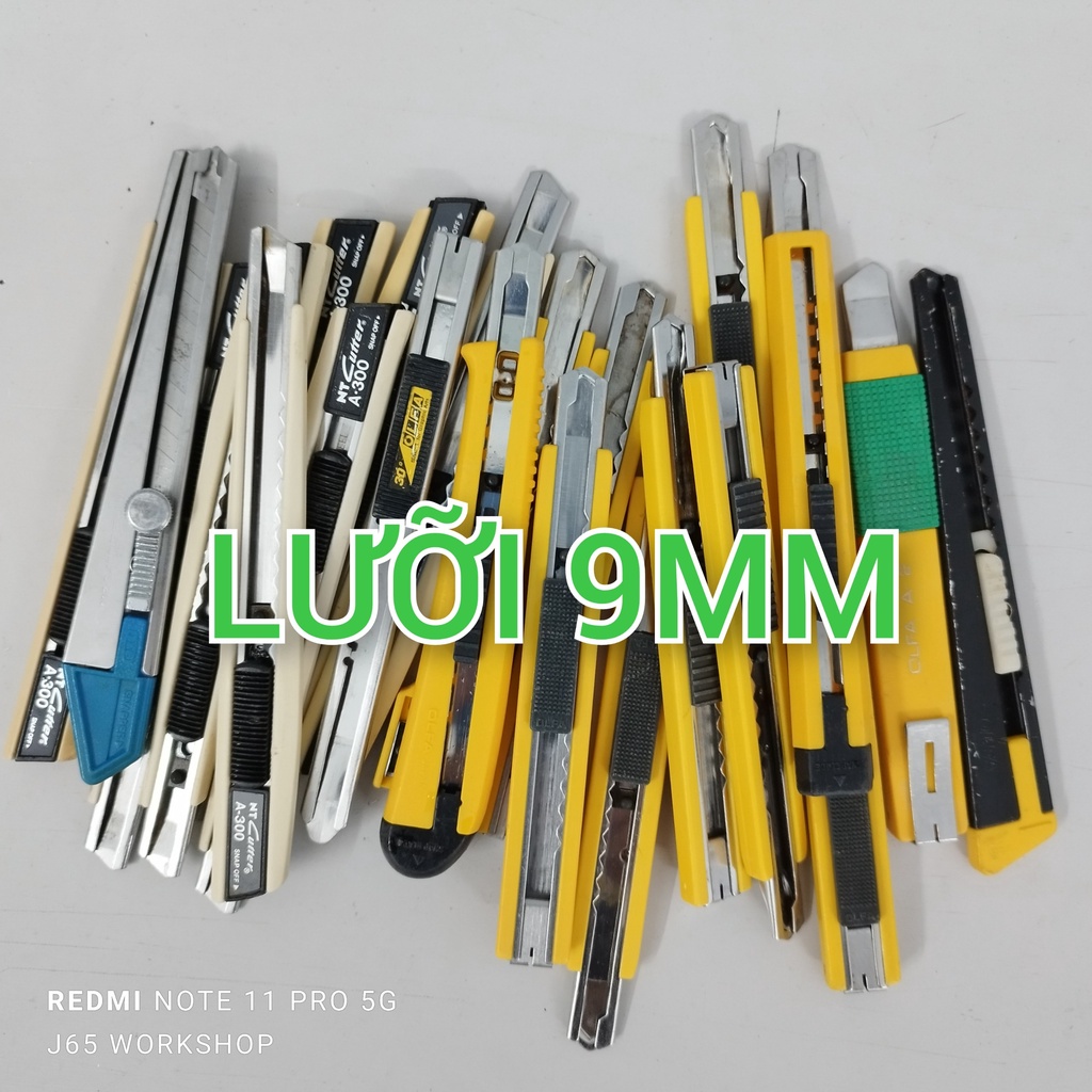 [9MM] Dao rọc giấy (dao cắt, dao trổ) Olfa, NT Cutter A300, KDS lưỡi 9 ...
