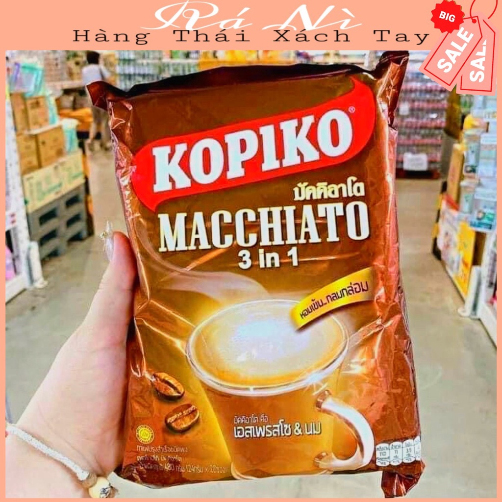 [SẴN SHOP] Cà Phê Sữa Kopiko Thái Lan Túi Lớn 480g (20 gói) | Shopee Việt Nam