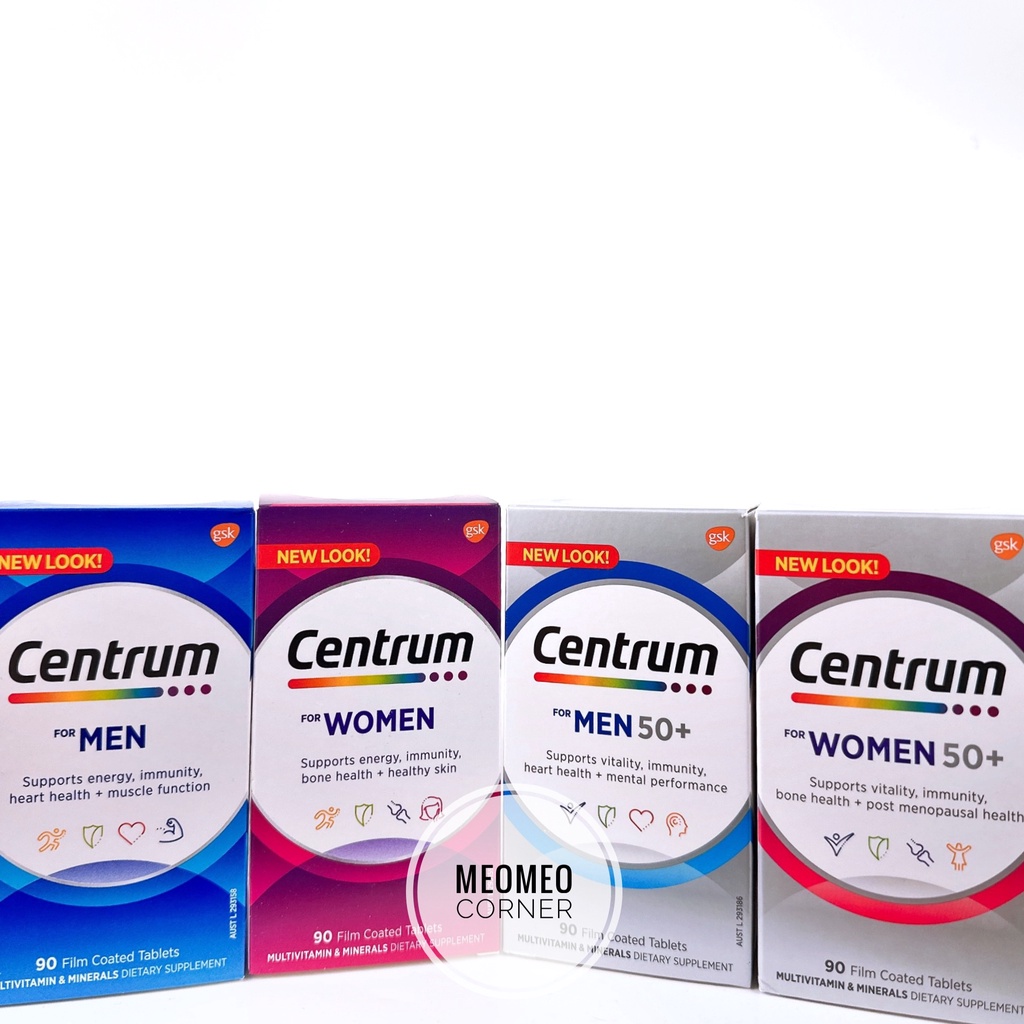 Centrum Women, Men, Men dưới 50 & trên 50+ 90 viên Úc bổ sung vitamin ...