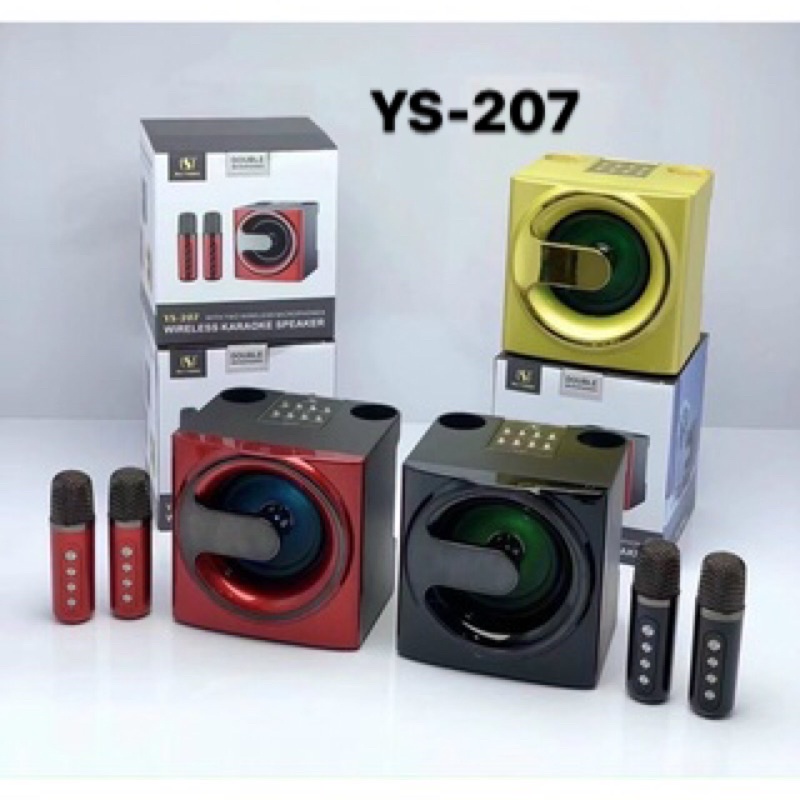 Loa Bluetooth YS-207 kèm 2 micro không dây công suất 15 W | Shopee Việt Nam