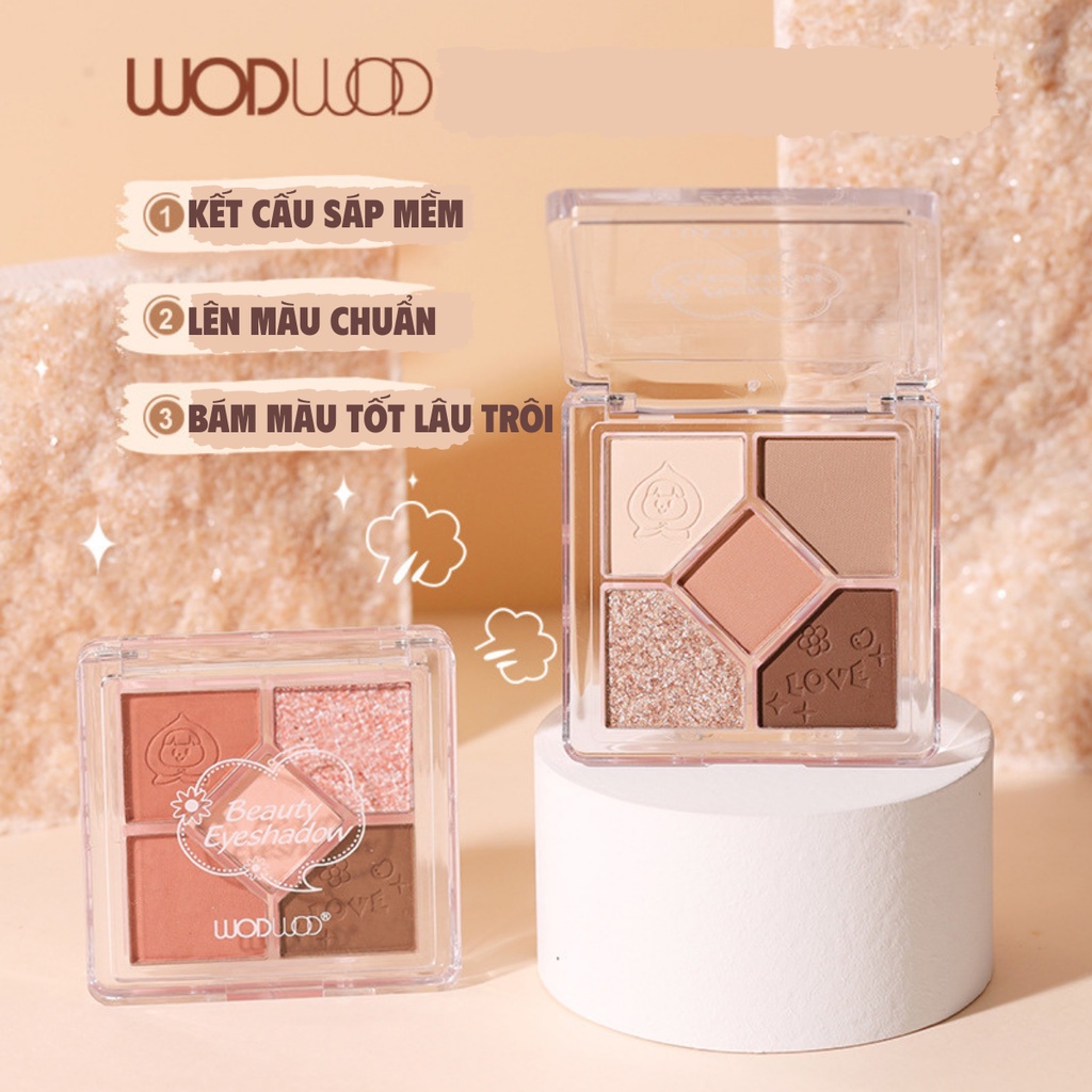 Bảng Phấn Mắt 5 Ô Màu WODWOD Pocket Magic W937 | Shopee Việt Nam