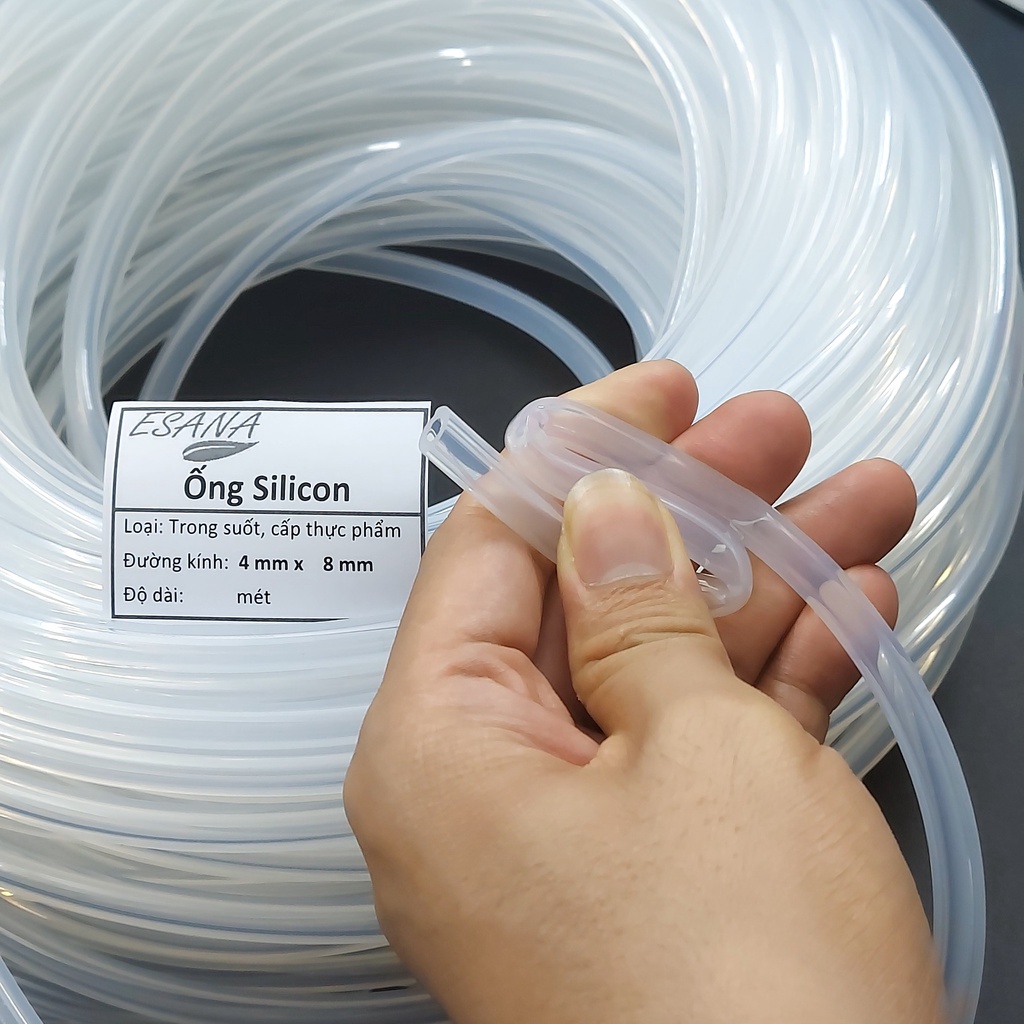 Ống silicon (silicone) TRONG SUỐT cấp thực phẩm đường kính trong 1mm ...