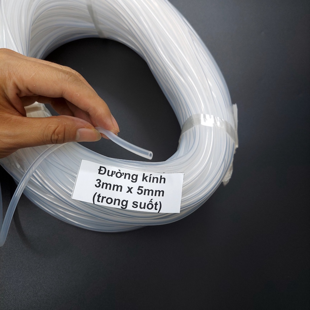 Ống silicon (silicone) TRONG SUỐT cấp thực phẩm đường kính trong 1mm ...