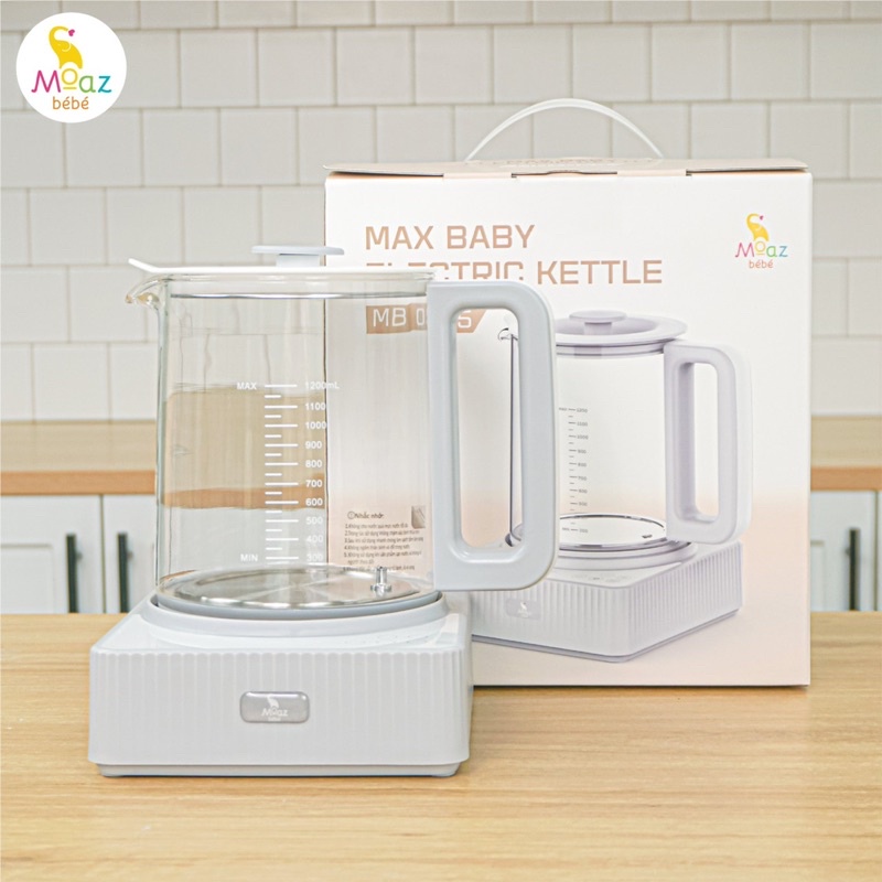 Bình đun nước, ấm đun nước pha sữa thông minh thế hệ mới moaz bebe mb055 bảo hành chính hãng 12 ...