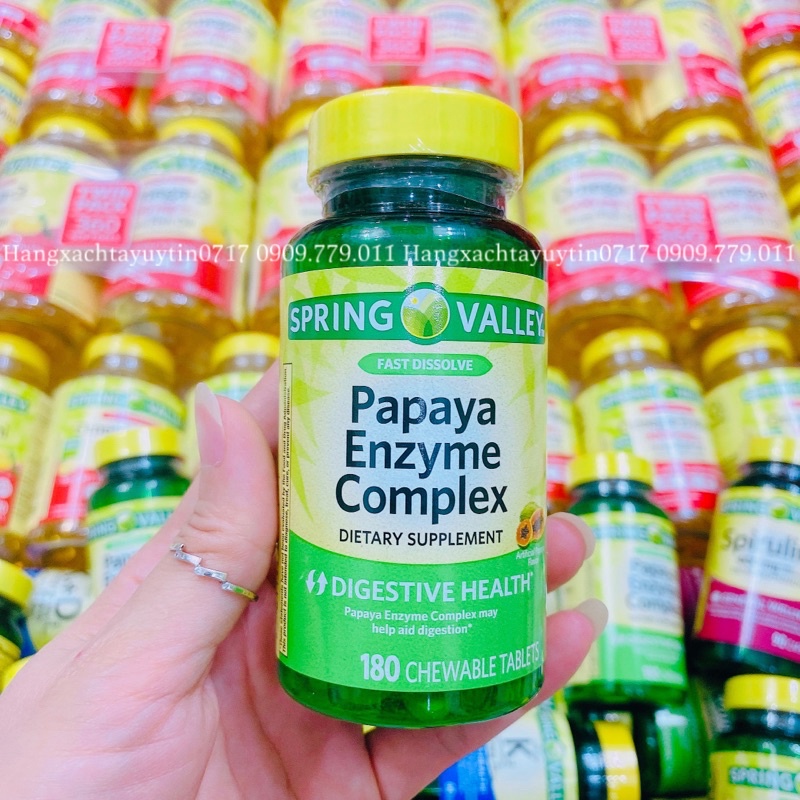 180 viên enzyme đu đủ hỗ trợ tiêu hóa detox thải dầu mỡ Papaya Enzyme ...