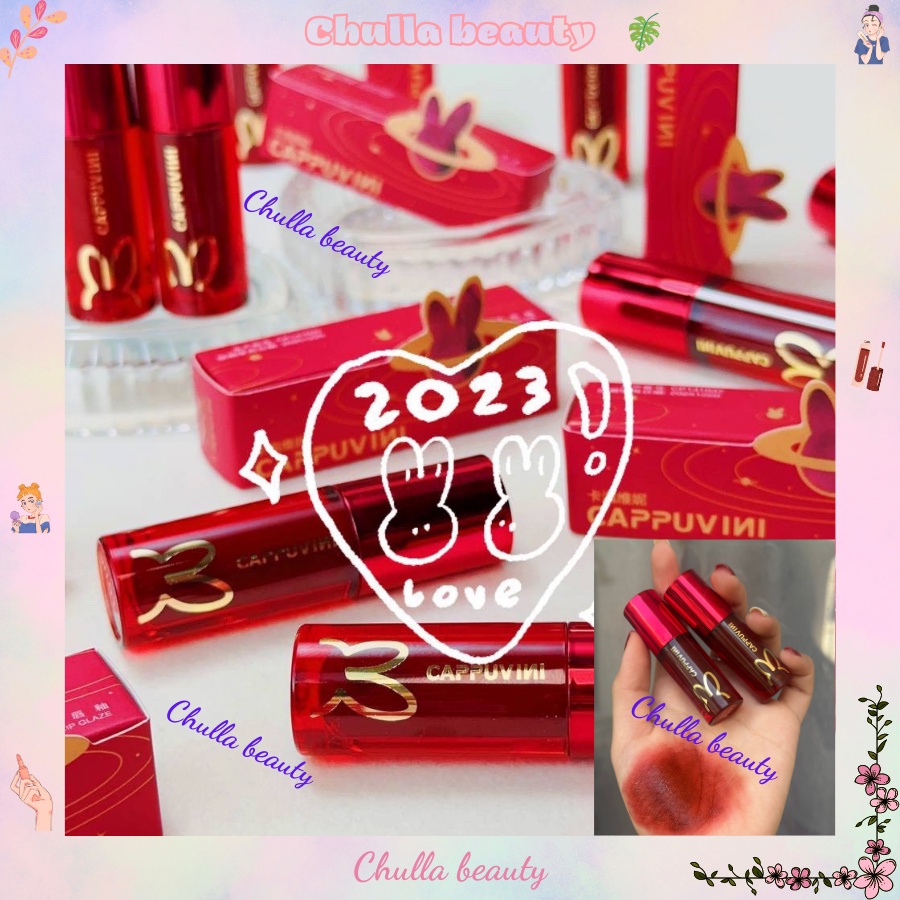 Son kem Bóng cappuvini thỏ đỏ thỏ hồng dưỡng ẩm môi Chính Hãng | Shopee ...