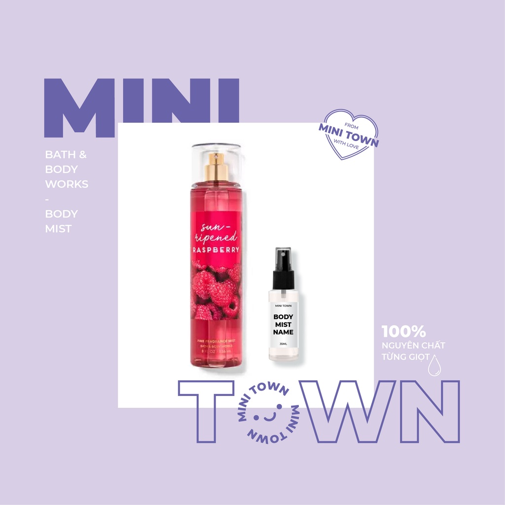 Sun-Ripened Raspberry - Xịt Thơm Lưu Hương Toàn Thân Bath & Body Works ...