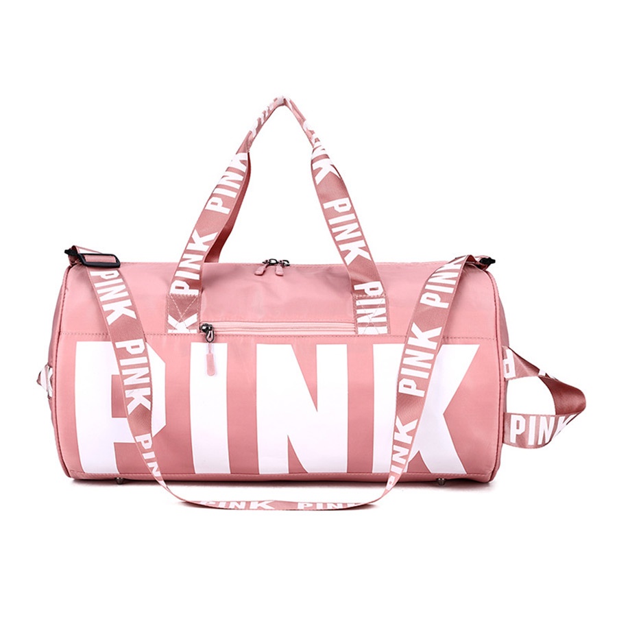 "PINK" Logo Túi Đựng Đồ Tập Gym / Du Lịch In Chữ Màu Hồng | Shopee Việt Nam