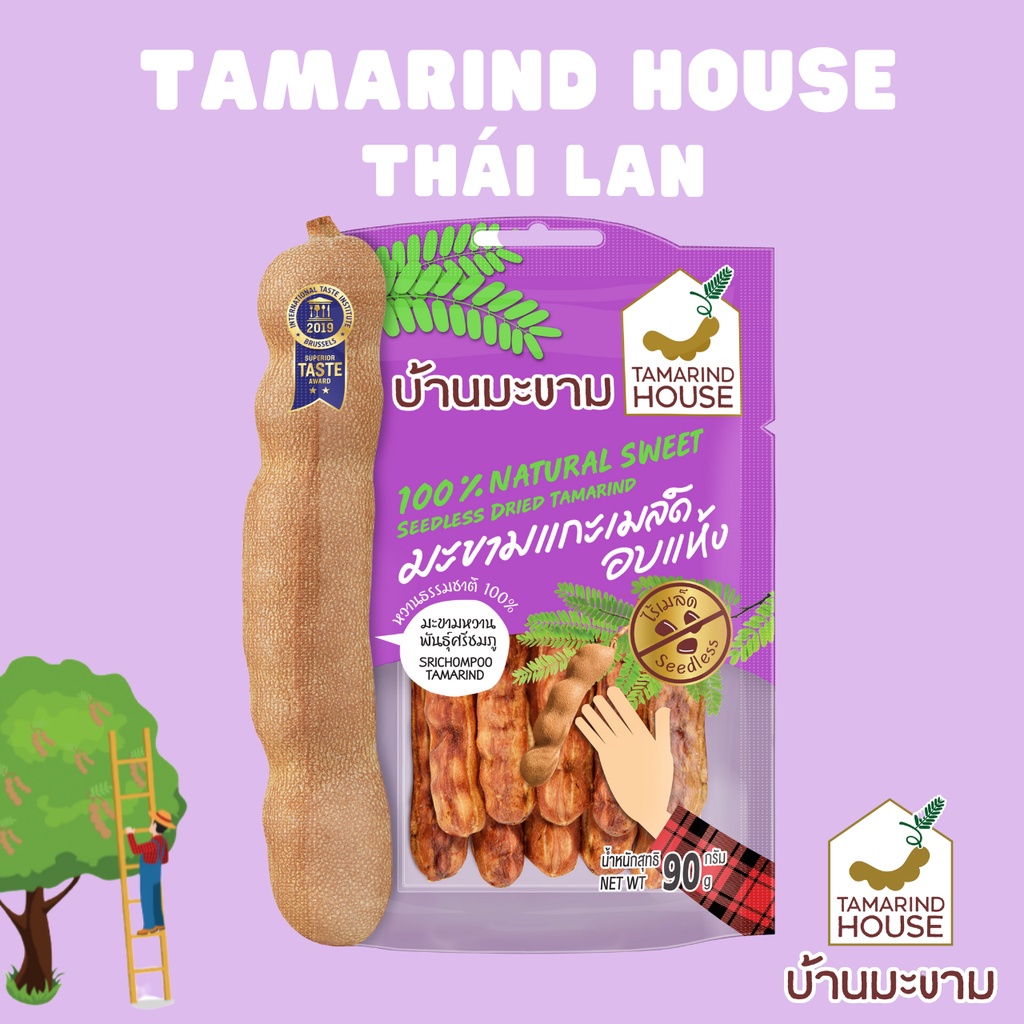 Me khô Tamarind House ngọt tự nhiên không hạt 35g/90g - Seedless dried tamarind 35g/90g | Shopee ...