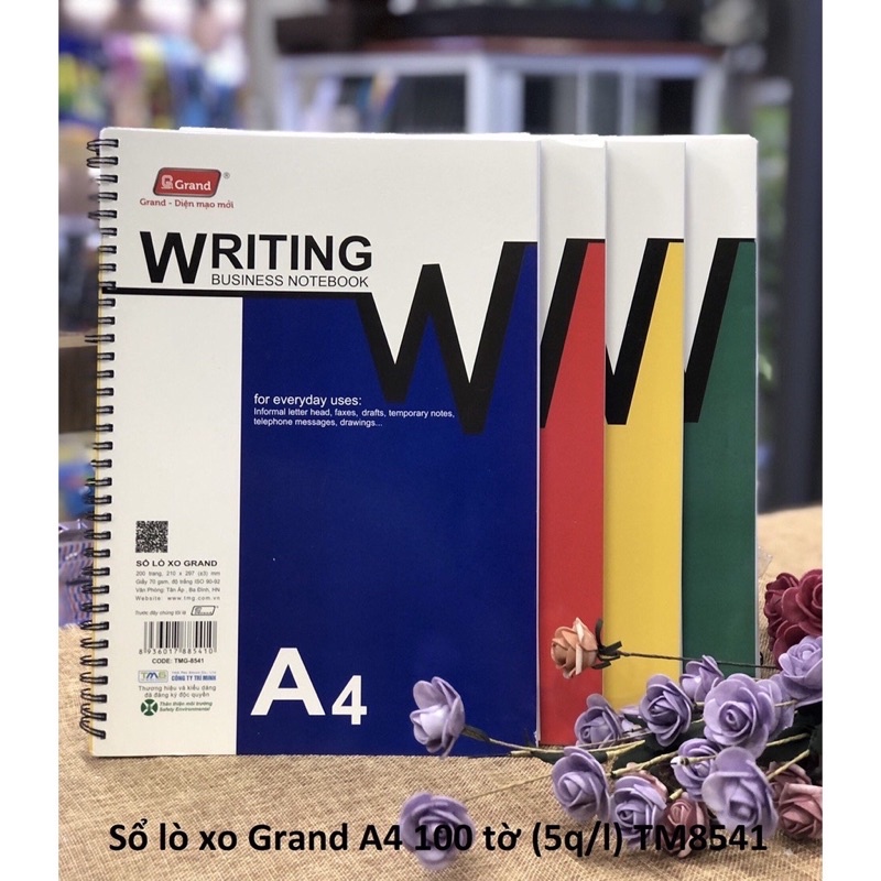 Sổ lò xo A4 Grand dày 200 trang | Shopee Việt Nam