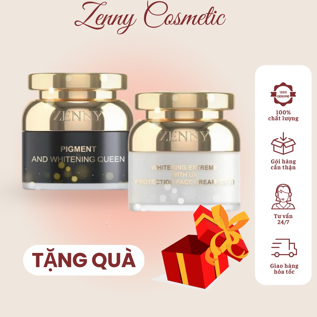 Bộ kem face Zenny Platium cao cấp, Bộ dưỡng trắng da ngày đêm giúp mờ ...