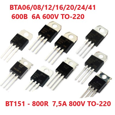 BTA06, BTA08, BTA12, BTA16, BTA20, BTA24, BTA41, BT151 - 600B, 700B ...