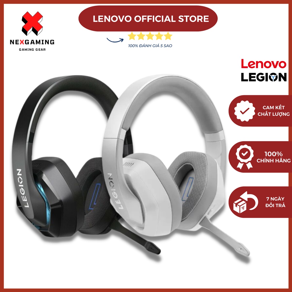 Tai nghe gaming không dây cao cấp Lenovo Legion H5, giả lập âm thanh vòm 7.1, có Bluetooth và ...
