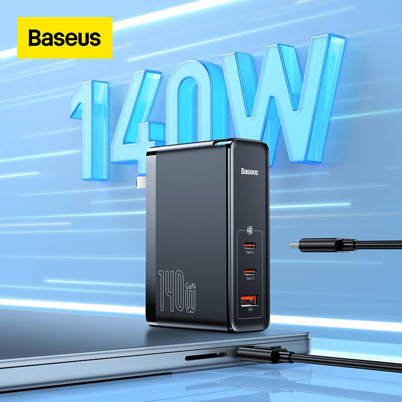 Củ Sạc Nhanh Baseus GaN5 Pro Fast Charger 140W (kèm cáp C to C 100w) | Shopee Việt Nam