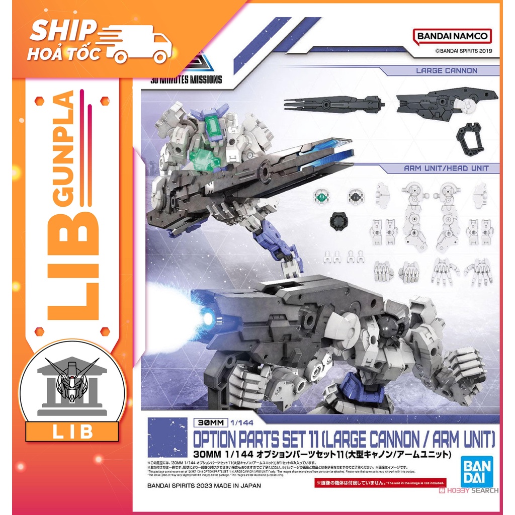 Mô hình lắp ráp Bandai 30MM Option Parts Set 11 - Large Cannon / Arm ...