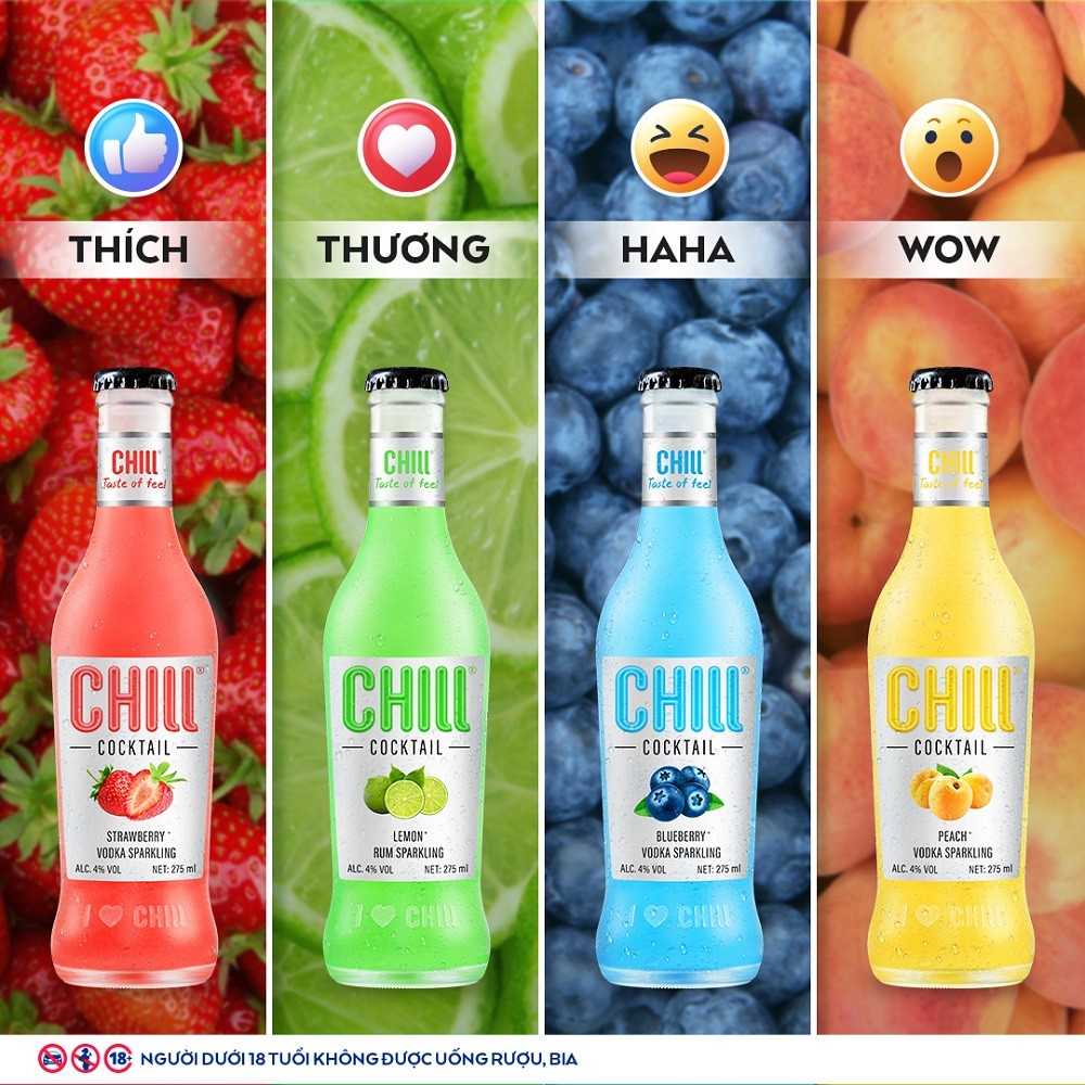 Nước trái cây lên men Chill Cocktail 330ml 6 chai long | Shopee Việt Nam