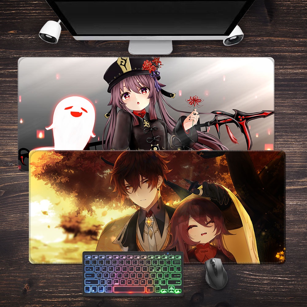 Genshin Impact Hu Tao mouse pad oversized Zhongli custom gaming Two ...
