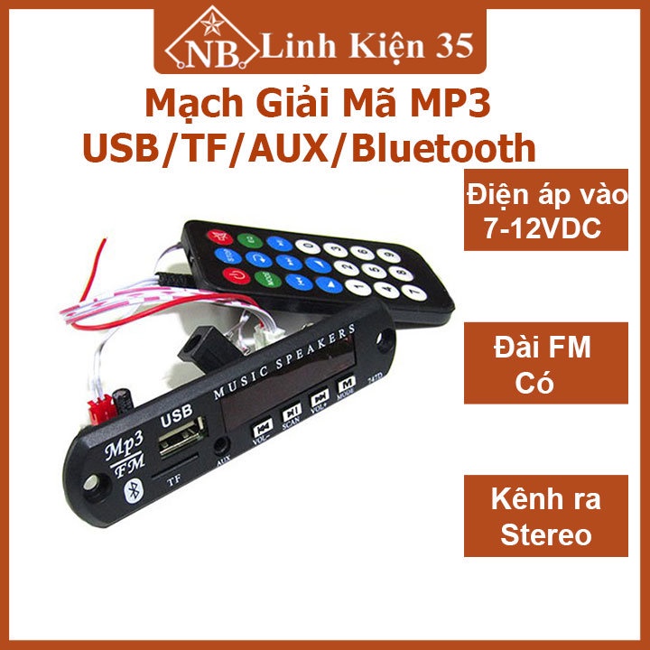 Mạch giải mã MP3 / USB / TF / AUX siêu nhanh, siêu mượt | Shopee Việt Nam