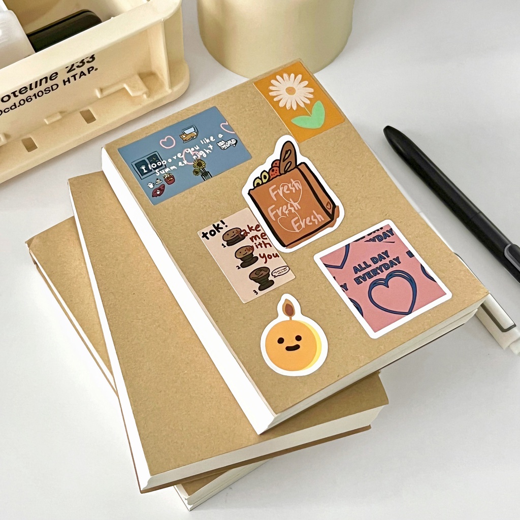 Giấy ghi chú note giấy trơn bìa kraft NO32, tập sổ tay giấy take note ...