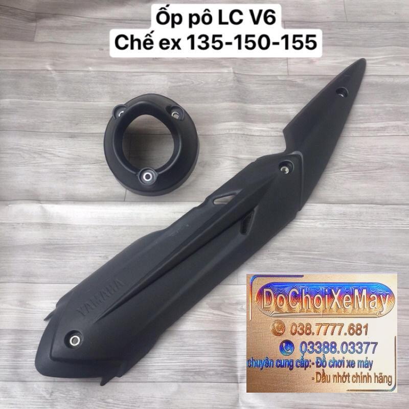 Ốp pô Exciter / Ex135 150 155 mẫu LC V6 chất liệu nhựa cách nhiệt sơn ...