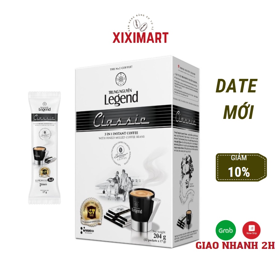 Cà Phê 3in1 Classic Trung Nguyên Legend 204g (12 gói x 17g) | Shopee ...