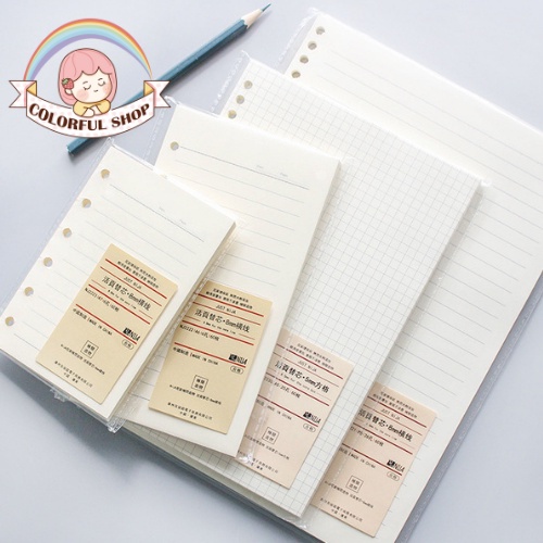 Ruột sổ còng 6 20 22 30 lỗ giấy Refill A4 B5 A5 A6 A7 làm sổ planner bullet journal 60 trang-120 ...