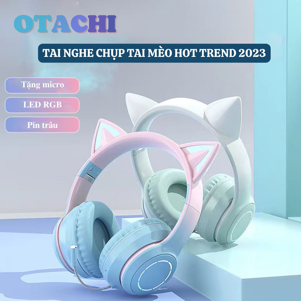 Tai Nghe Chụp Tai Mèo Bluetooth BT029C 5.1 Siêu Xinh Có Micro Đàm Thoại Âm Bass Mạnh Mẽ Gấp Gọn ...