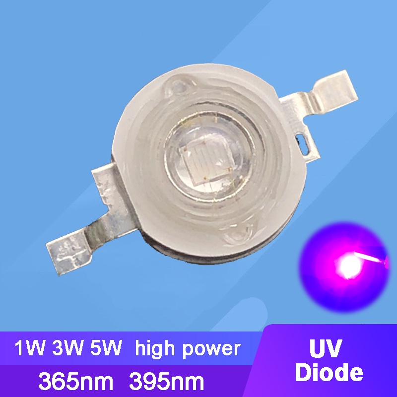 Bộ 10 Đèn LED 1W 3W 5W UV 365nm 395 Ánh Sáng Tím Chất Lượng Cao | Shopee Việt Nam