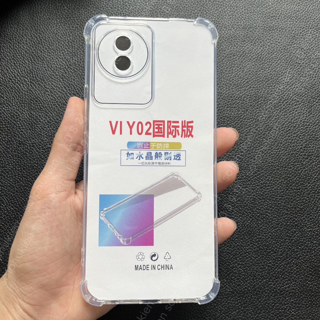 Ốp lưng chống sốc Vivo Y02 Y02A Y02T trong suốt cao cấp bảo vệ 4 góc và ...