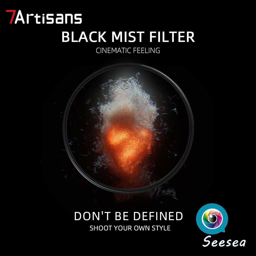 7artisans Black Mist Filter 1/2 1/4 1/8 Sương mù đen Khung siêu mỏng ...