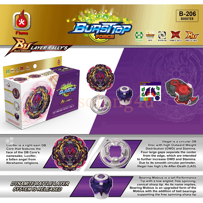 Con Quay Đồ Chơi Solong4u Beyblade Burst Barricade Lucifer B-206 Cho ...