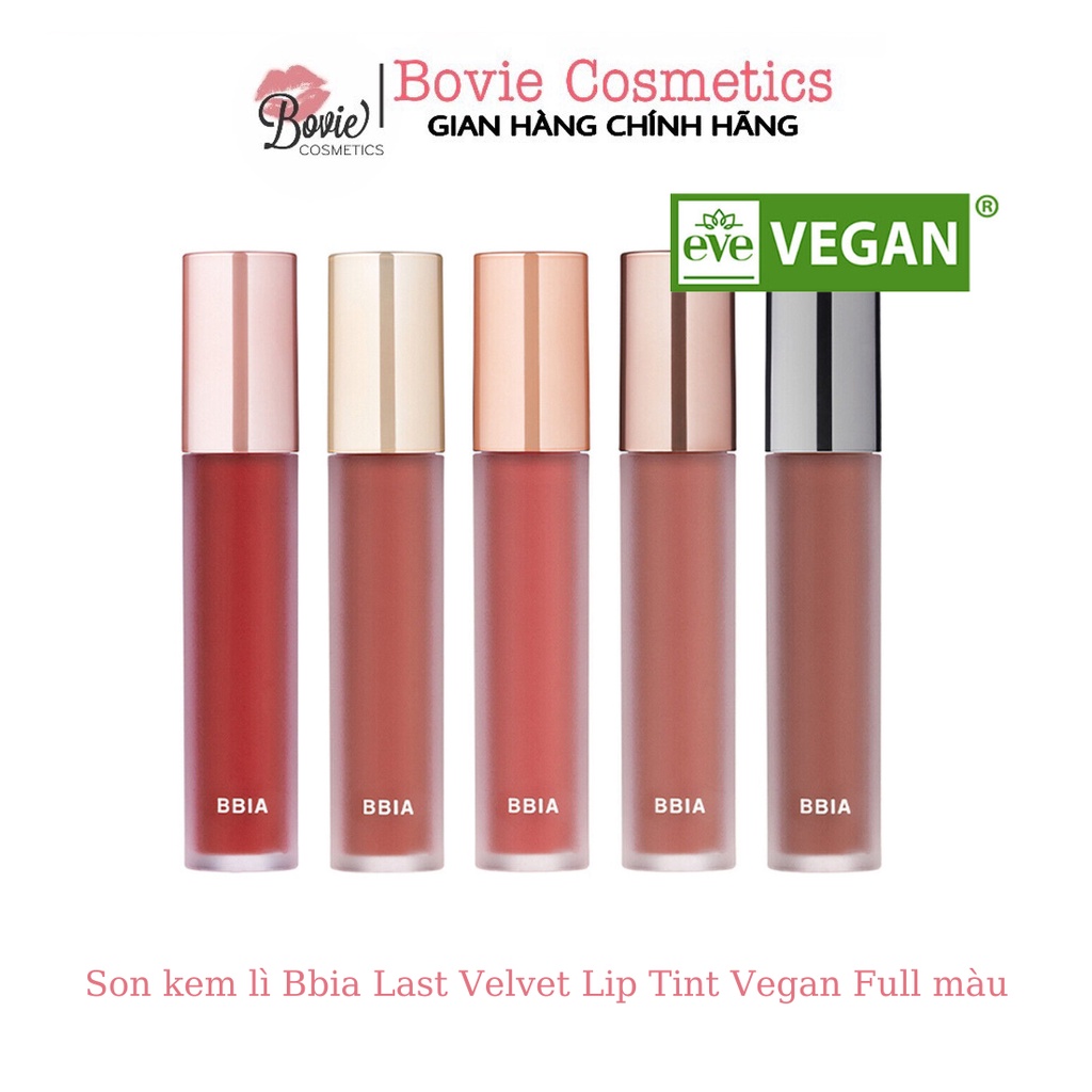 (Vegan) Son Kem Lì Bbia Last Velvet Lip Tint V02 V12 V24 V25 V36 V38 | Shopee Việt Nam