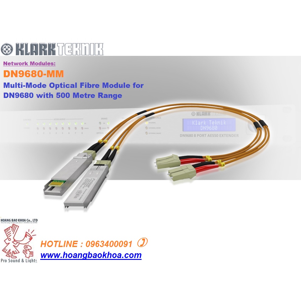 DN9680-MM Digital Converters Klark Teknik -Mô-đun sợi quang đa chế độ ...