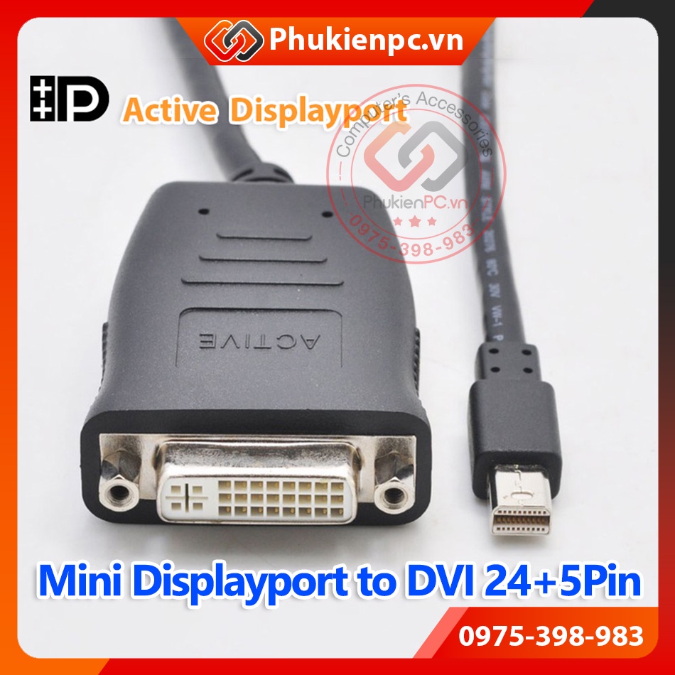 Cáp Active Mini Displayport sang DVI 24+5 4K30Hz cho Card VGA NVIDIA ...