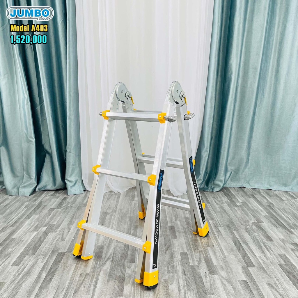 Thang Nhôm Chữ A, Thang Rút Trượt JUMBO A403, A404, A405-TẢI TRỌNG NÂNG ...