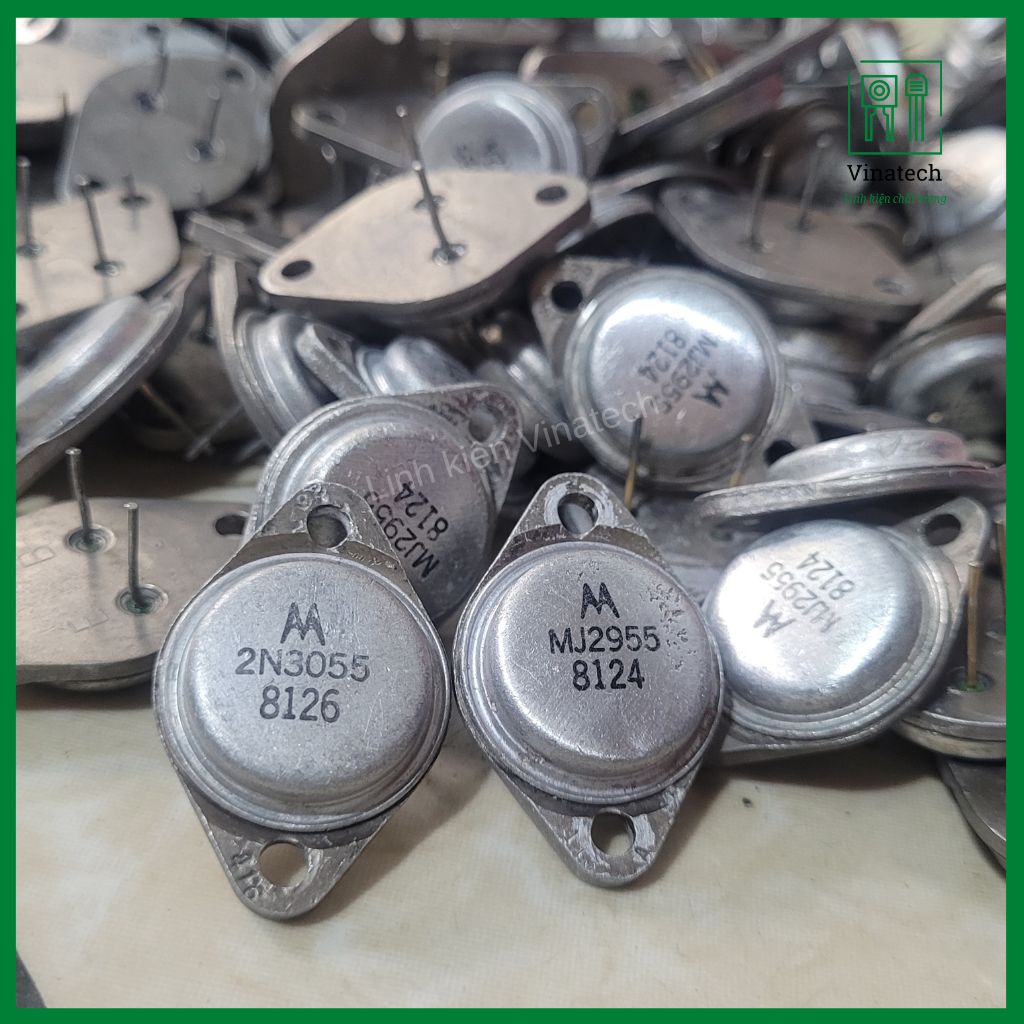 Transistor 2N3055 và MJ2955 vỏ nhôm Motorola chân dài hàng tháo máy ...