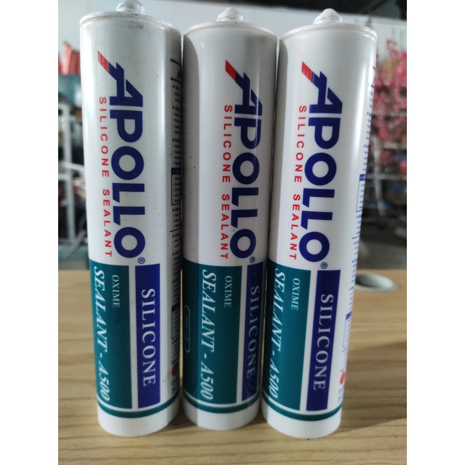 CHÍNH HÃNG Keo Silicon A500 Apollo các màu Đen, Trắng Sữa, Ghi(xám) CÓ ...