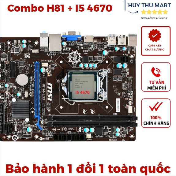 Combo Msi H81 + I5 4670 (TẶNG FE+KEO TẢN NHIỆT+PIN CMOS) | Shopee Việt Nam
