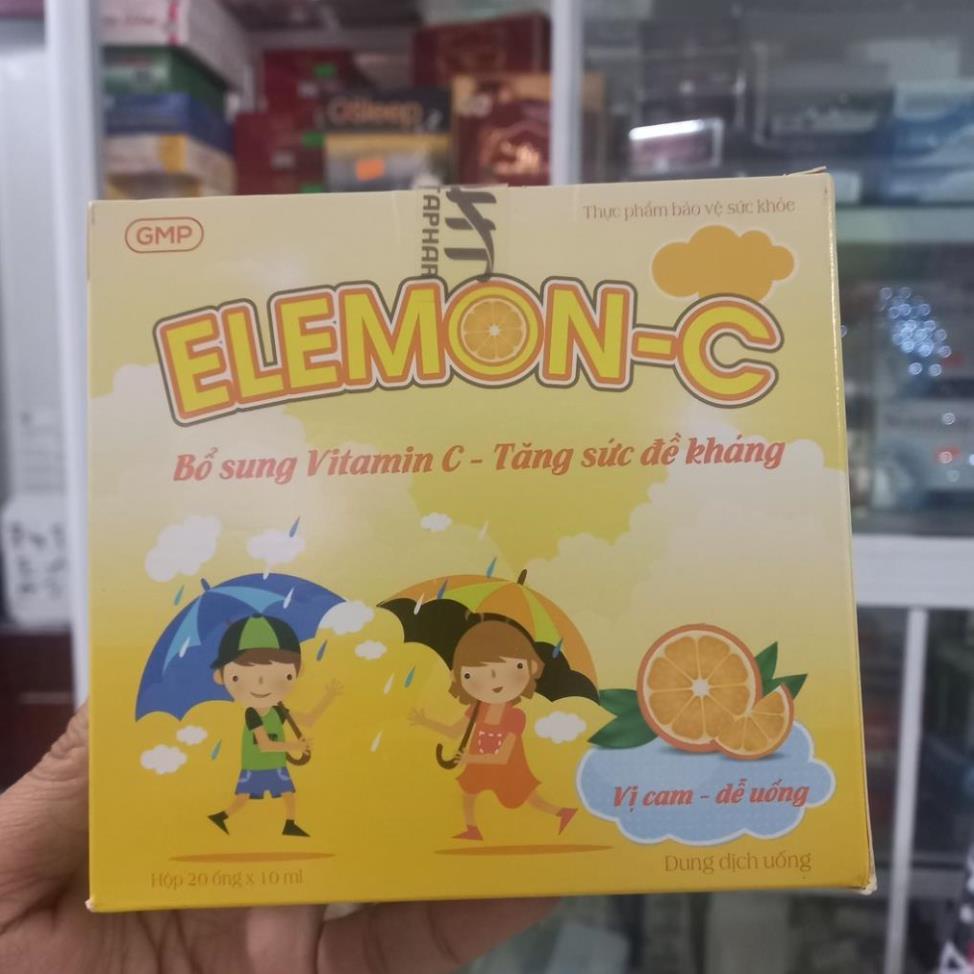 Vitamin C dạng nước ELEMON C - Hỗ trợ tăng sức đề kháng, hết biếng ăn - Hộp 20 ống 10 ml ...