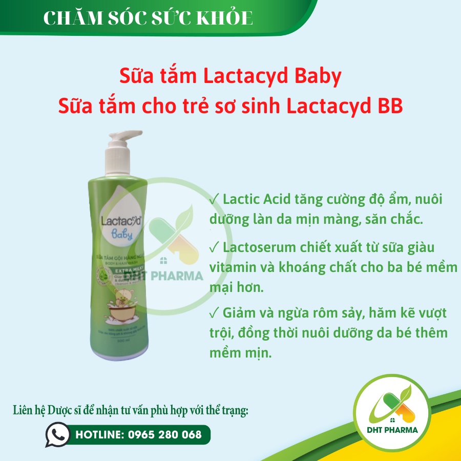Sữa tắm Lactacyd Baby Sữa tắm cho trẻ sơ sinh Lactacyd BB giúp làm sạch ...