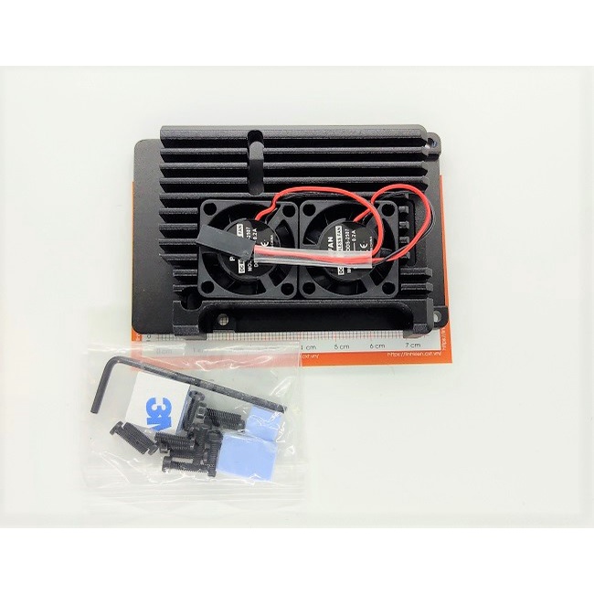 Vỏ Raspberry Pi 4 Hợp Kim Nhôm kèm 2 Quạt | Shopee Việt Nam