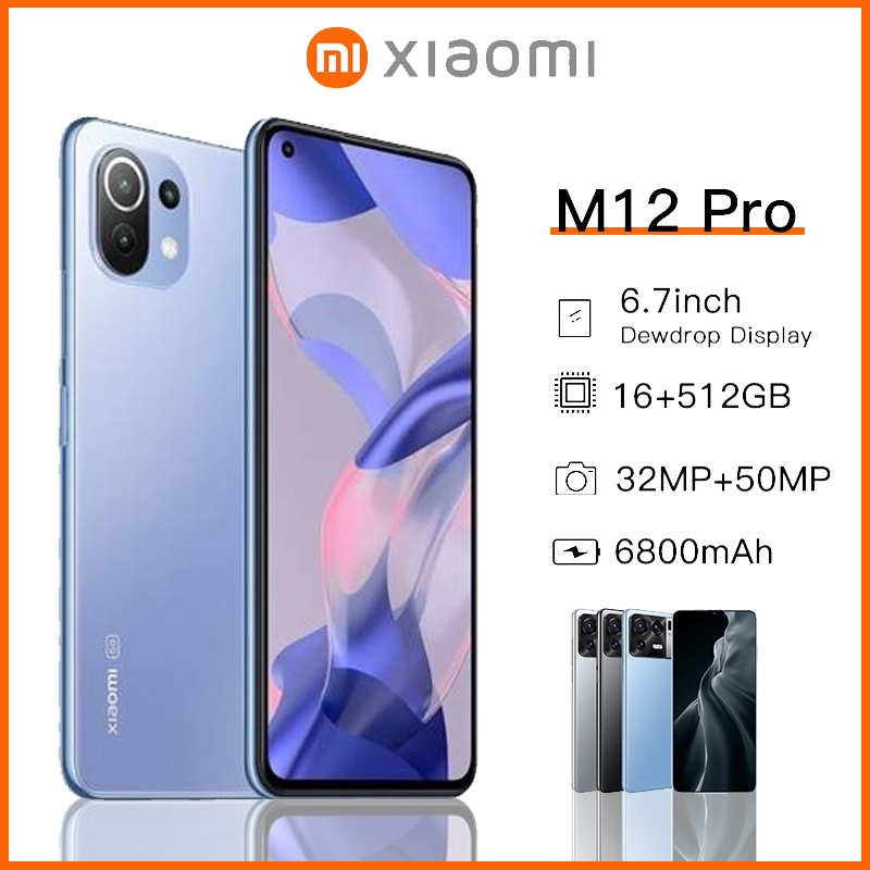 Điện thoại M12 pro mới nguyên bản 12GB+512GB smartphone bán điện thoại ...