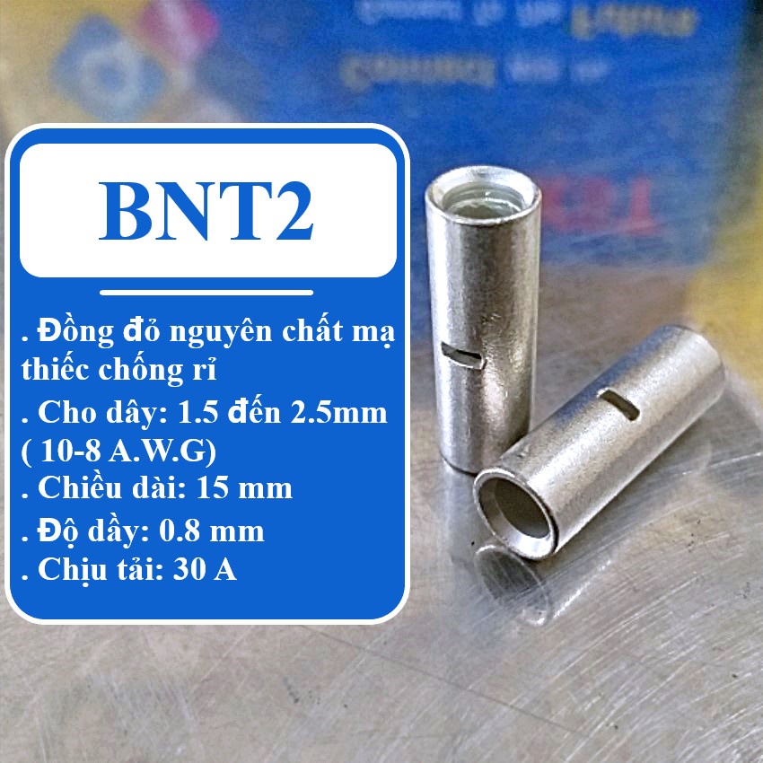 Đầu cos nối thẳng bằng đồng cao cấp KST bấm dây điện BNT | Shopee Việt Nam