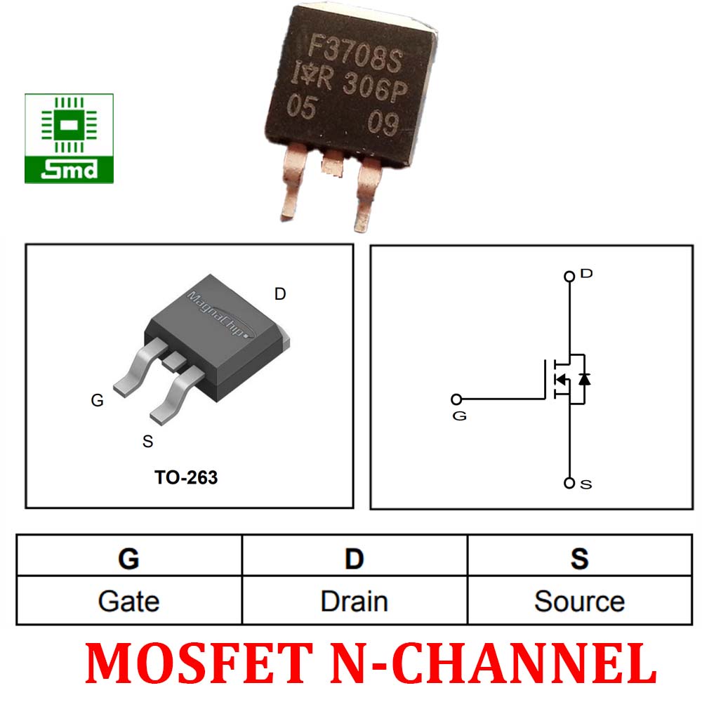 IRF3708S N Channel mosfet 62A - 30V TO263 mosfet công suất chất lượng tốt | Shopee Việt Nam
