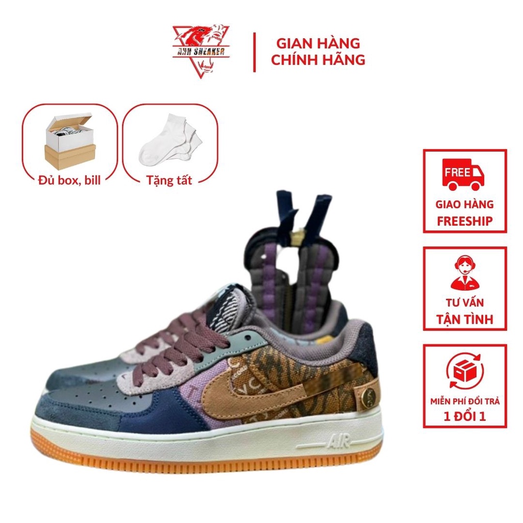 Giày Sneaker Thể Thao Air Force 1 Travis Vàng Độn Đế Nam Nữ Unisex Giá ...