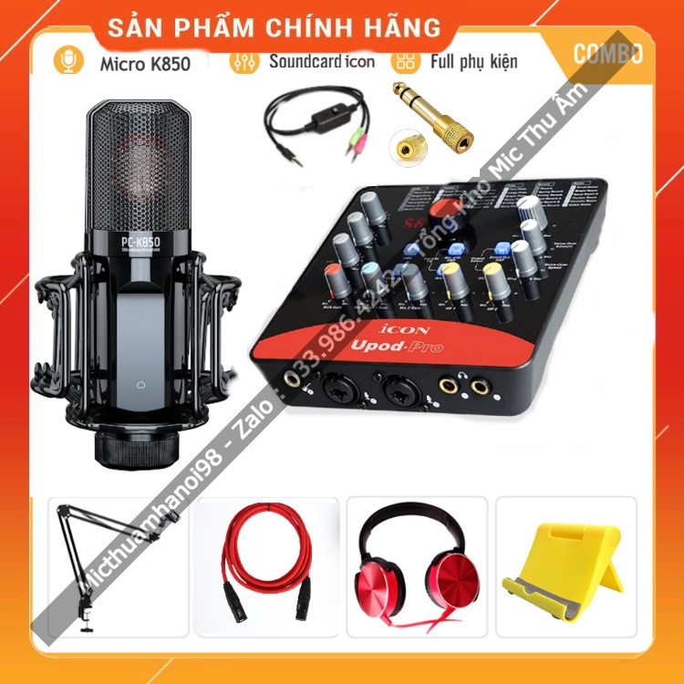 Mic Thu Âm Takstar PC K850 Sound Card Icon Upod Pro Chân Kẹp Dây ...