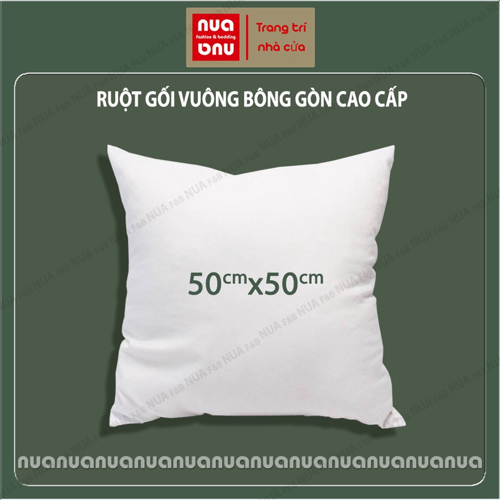 Ruột gối vuông sofa có khóa bông gòn Polyester 15D, ruột gối 45x45 ...