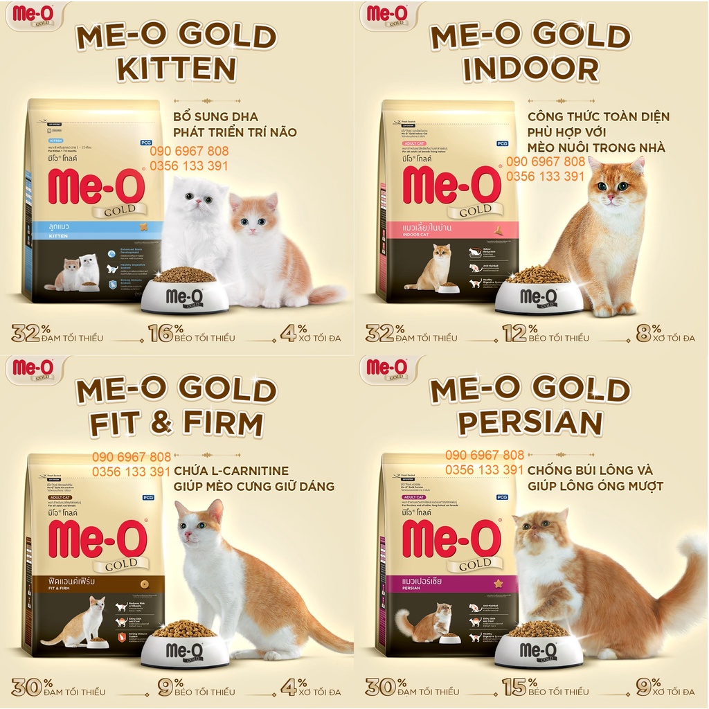 Me-O gold Fit and Firm / Indoor / Persian / Kitten 1,2kg thức ăn hạt ...
