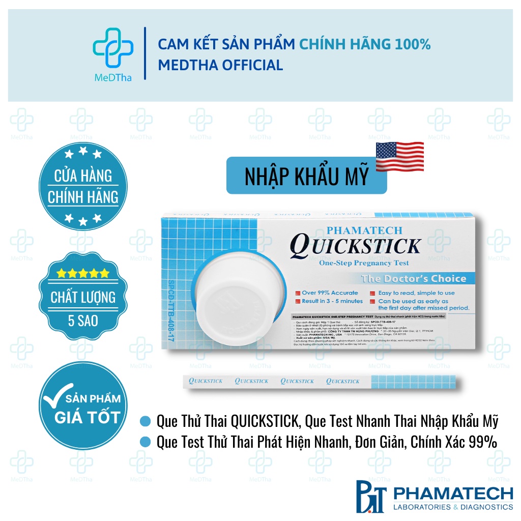 Que Thử Thai QuickStick - Que Thử Phát Hiện Sớm, Test Thai Nhanh, Tiện ...