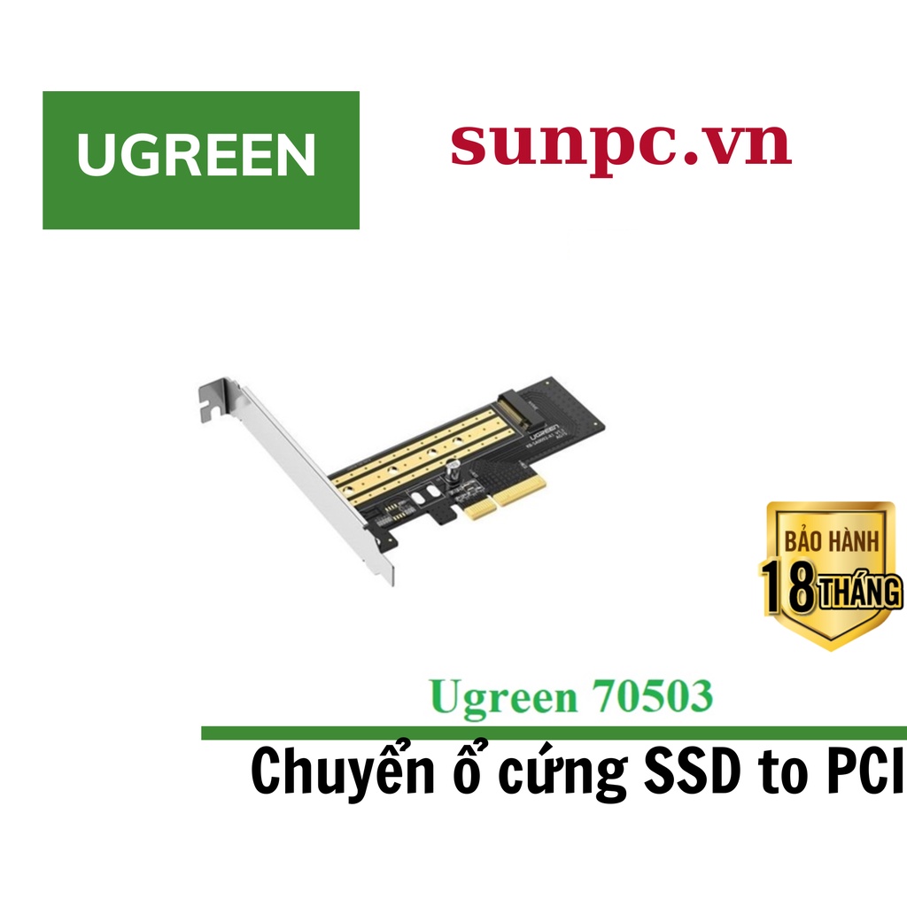 Card chuyển đổi ổ cứng SSD M2 NVMe PCIe 2280 to PCI-E 3.0 Ugreen 70503 ...